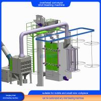 China Automatic Continuous Overhead Rail Conveyor Shot Blasting Machine for Forging Parts for sale