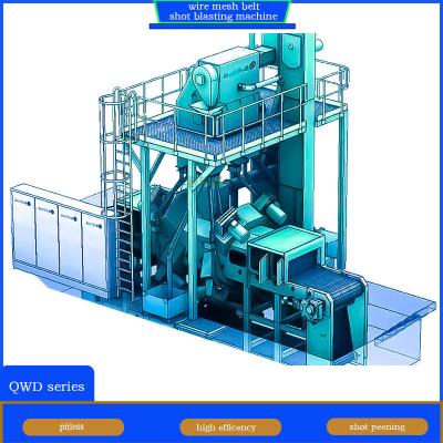 China Automatic Wire Mesh Belt Conveyor Shot Blasting Machine for Deburring and Deflashing for sale