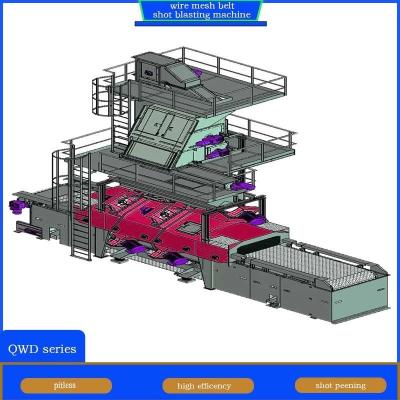 Cina Electric Wire Mesh Belt Shot Blasting Machine Highly Versatile Cleaning Solution in vendita