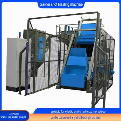 Cina Low Profile Cabinet Electric Fuel Q32 Series Rubber Tumble Belt Shot Blasting Machine in vendita