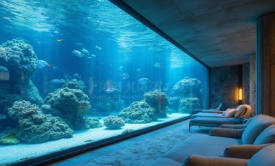 China High Transmission Aquarium Decorative Solid Thick Acrylic Sheet/acrylic Wall Plastic Fish Tank Aquariums for sale