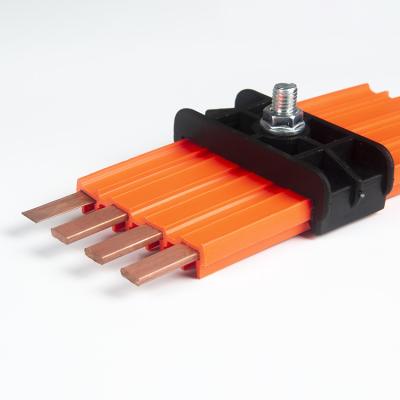 China 3P 4P 6P 90m Overhead Crane Electrical Bus Bars High Performance Orange Color for sale