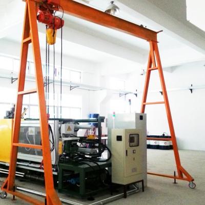China A Frame Small Portable Gantry Crane 3.2 Ton Rail Operation for sale