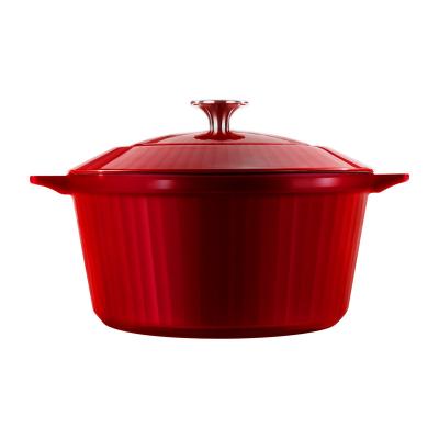 Cina Calore rapido 10.2cm del vaso/bollitore della minestra del ghisa dell'OEM di Velosan profondo con la glassa in vendita