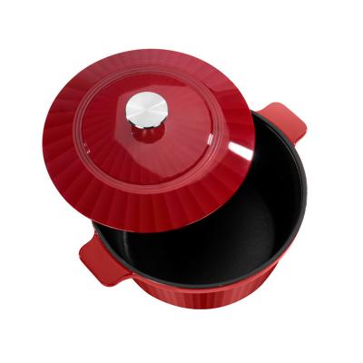 Cina Calore rapido 10.2cm del vaso/bollitore della minestra del ghisa dell'OEM di Velosan profondo con la glassa in vendita