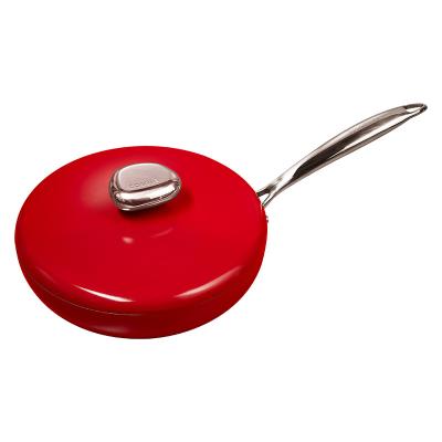 Cina 1.4KG rossi non attaccano il wok 26cm del favo delle pentole di induzione con la maniglia di acciaio inossidabile in vendita