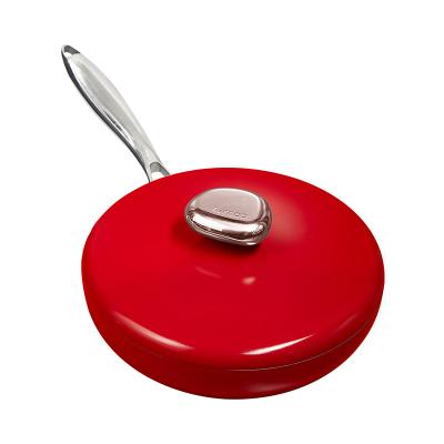 Cina Il cadmio libero lungo dei wok PFOA del bastone della maniglia della pressofusione 22cm non libero in vendita