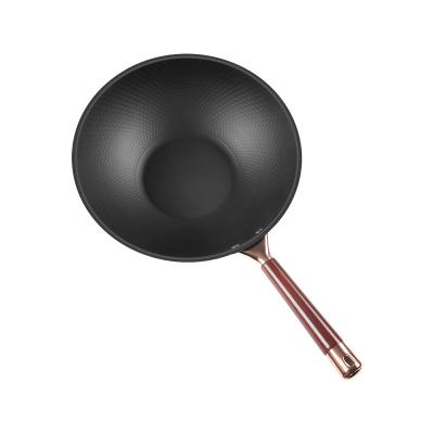 China 2.5kg Rose Gold Kitchen Frying Pans 32cm sem revestimento com navio à venda