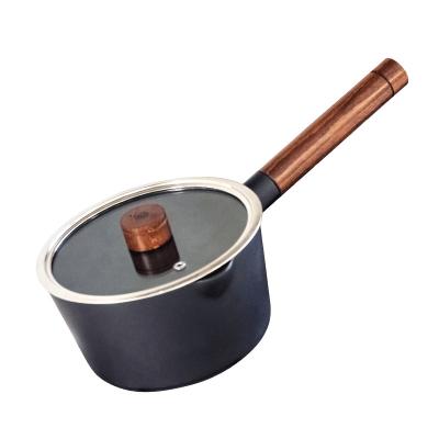 Cina 2L piccoli non attaccano la maniglia di Pan Al Alloy Black With 22.5cm del latte in vendita
