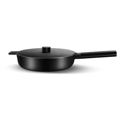 Cina Riscaldi anche il fondo spesso non attaccano la pentola 6.5cm di Pan Cast Iron Skillet Frying in profondità in vendita