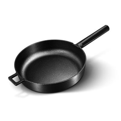 Cina Riscaldi anche il fondo spesso non attaccano la pentola 6.5cm di Pan Cast Iron Skillet Frying in profondità in vendita