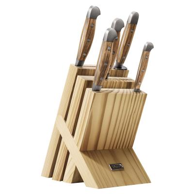 Cina Il coltello da cucina dei cuochi unici fissa la durezza di durezza acciaio inossidabile/di Olive Wood 0.19kg 30.5cm in vendita