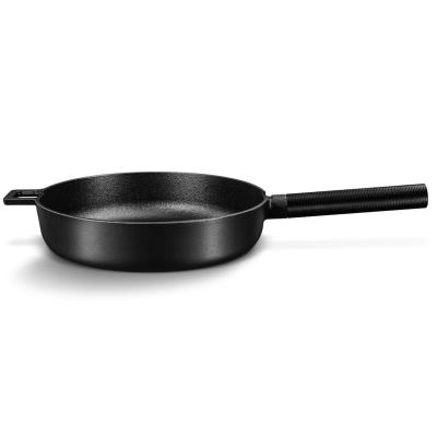 Cina le pentole della padella del ghisa di 28cm più di meno fumano la padella lunga del ghisa della maniglia 3.5kg in vendita