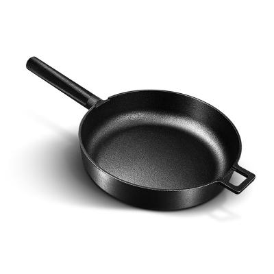 Cina La padella del ghisa dell'OEM 3.5kg filtra la frittura Pan Skillet Drawing Texture di 28cm in vendita