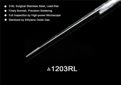 China 1203RL Round Liner Premium Sterile Tattoo Needles With Sterilization Indicator for sale