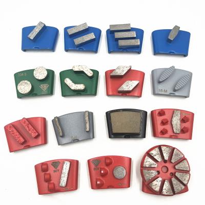 China HTC EZ Change Slide On Single Rectangular Bar Segment Diamond Grinding Shoes For Concrete Terrazzo Flooring Grinding en venta