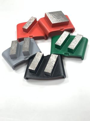 China HTC EZ Change Slide On Single Rectangular Bar Segment Diamond Grinding Shoes For Concrete Terrazzo Flooring Grinding en venta