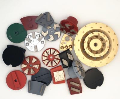 China HTC EZ Change Slide On Double Diamond Segments Concrete Terrazzo Floor Dry/wet Grinding Shoes en venta