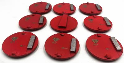 China 3'' STI Prepmaster Double Integrated Pins EG Change System Floor Coatings Removal PCD Pucks W/ Double 1/4Pcds And Single Protection Diamond Bar for sale