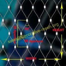 China Rope mesh Ferruled type opening and mesh direction indication for sale