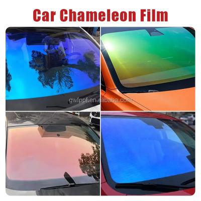 China Heat Insulation Chameleon Window Tint Film Blue Purple Green Roll Anti UV 25% 60% 85% VLT for sale