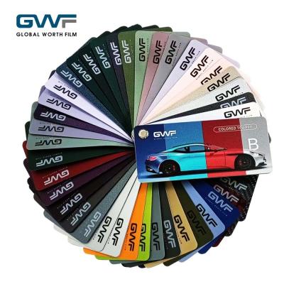 China GWFILM 526 Colors PET Vehicle Vinyl Wrap Super Gloss Color Shift Ghost Midnight Gold White for sale