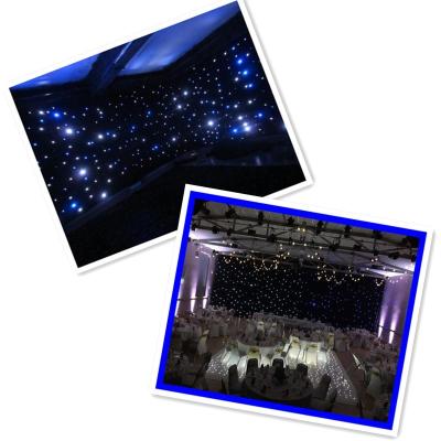 China White curtain blackout cloth star led curtain led light black curtain for sale