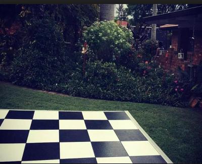 China folding dance floor wooden floor other flooring type black white dance floor for sale