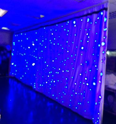 China 2018 LED velvet curtain fabric for stage backdrop wedding decoration drapery for sale