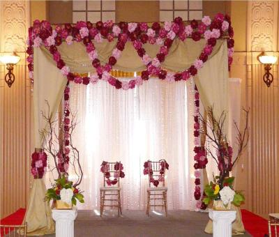 China 9-16ft Adjustable pipe and drape system wedding backdrop fabric tents for sale