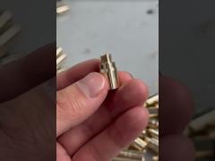 brass nickel plated metal turned parts cnc lathe machine components