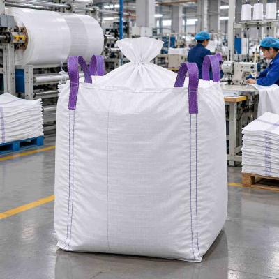 China Top Filling Lithium Carbonate FIBC Bag With Bottom Discharge Spout for sale