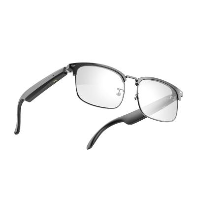 China Black Silver BT 5.3 Ultralight Smart Bluetooth Wireless Glasses For Listen To Music for sale