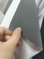 China 3mm Dark Grey PVC Artificial Leather for Upholstery Sofas Durable Eco-Friendly for sale