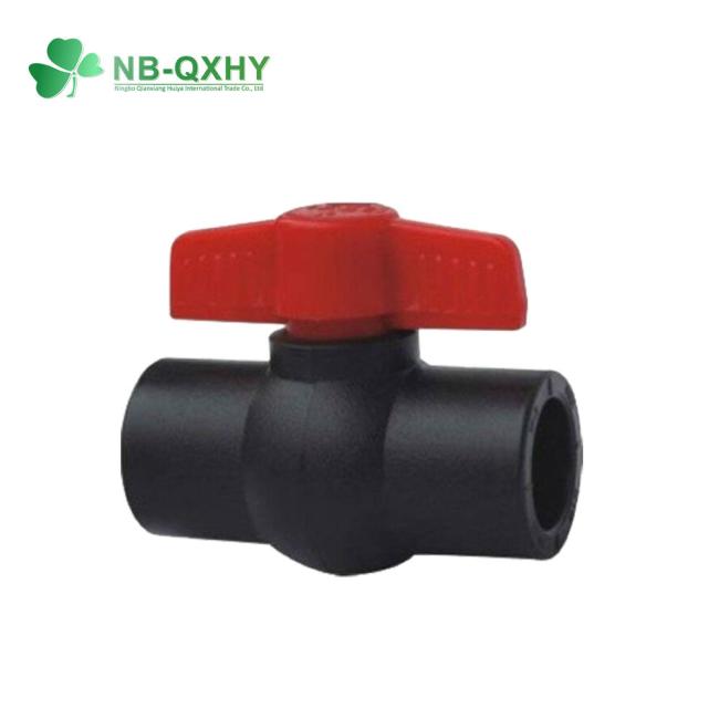 Red Long Handle Black Thread Valve Pool Valve PVC Octagonal Ball Valve