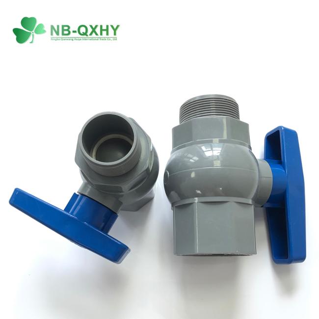Fast Delivery Grey Thread Manual 1/2"-4" PVC Octagonal Ball Valve
