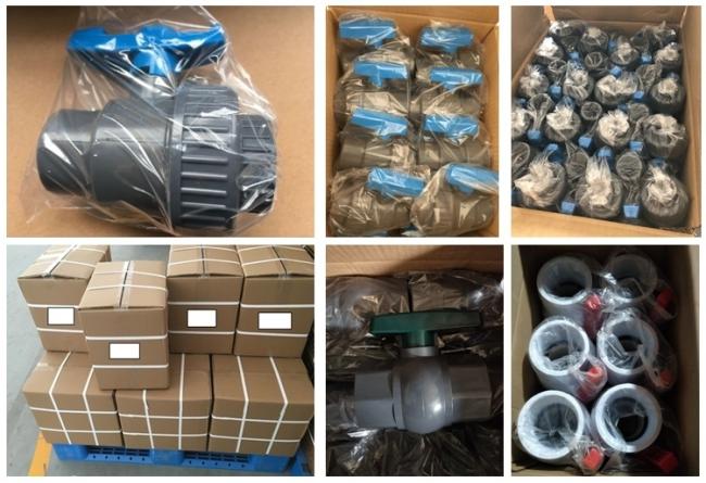 Grey, Black PVC Double Union Ball Valve 2" Swimming Pool