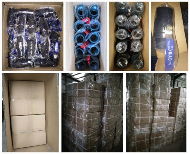 Grey, Black PVC Double Union Ball Valve 2" Swimming Pool