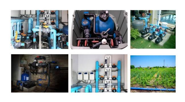 DIN/ANSI/JIS PVC Single Union Ball Valve with Blue Handle