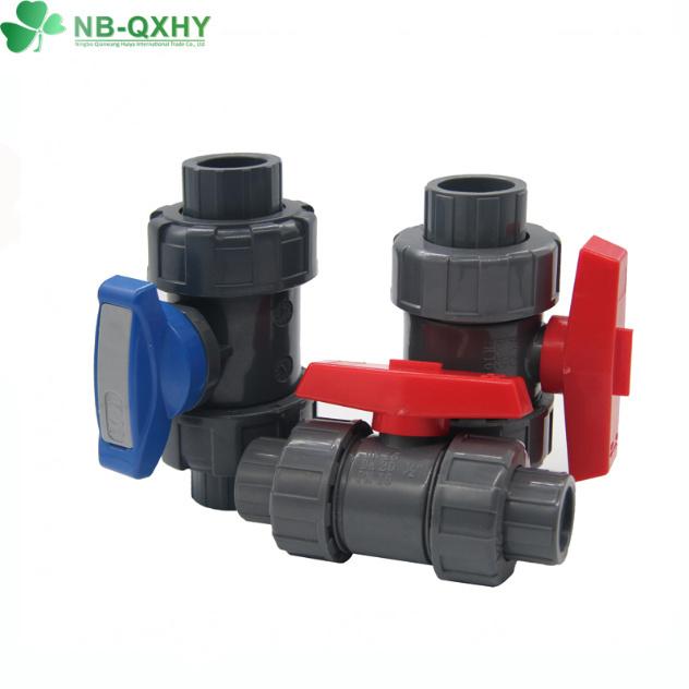 ANSI Plastic PVC Ball Valve Socket Threaded PVC Valve DIN Ture Union Ball Valve