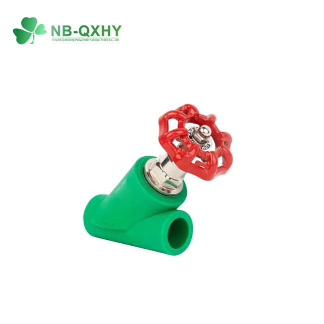 Green/White Plastic Brass PPR Pipe Fitting Water Ball Valve for Plumbing System