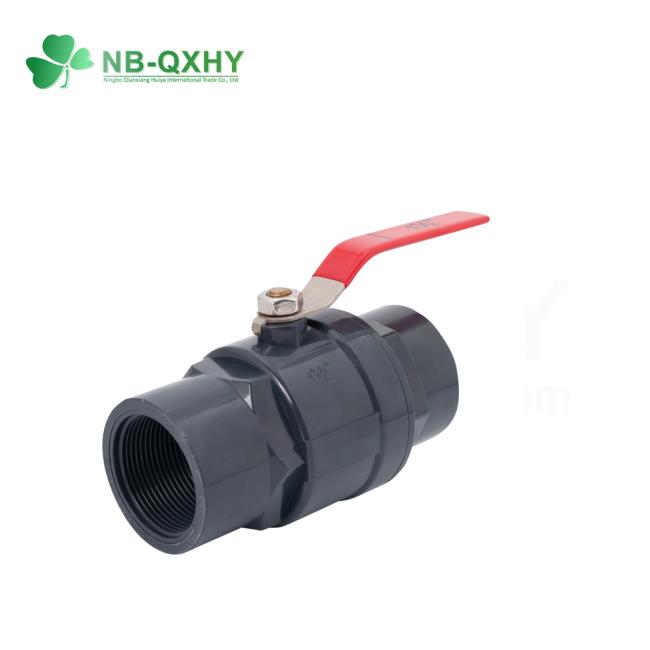 High Quality 1 1/2 Inch PVC/Plastic Ball Valve 2 PCS Valves with Metal Handle