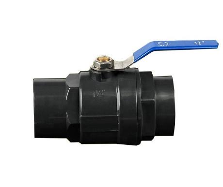 Hot Selling Dark Grey 2PCS Plastic Ball Valve DIN, ASTM Standard