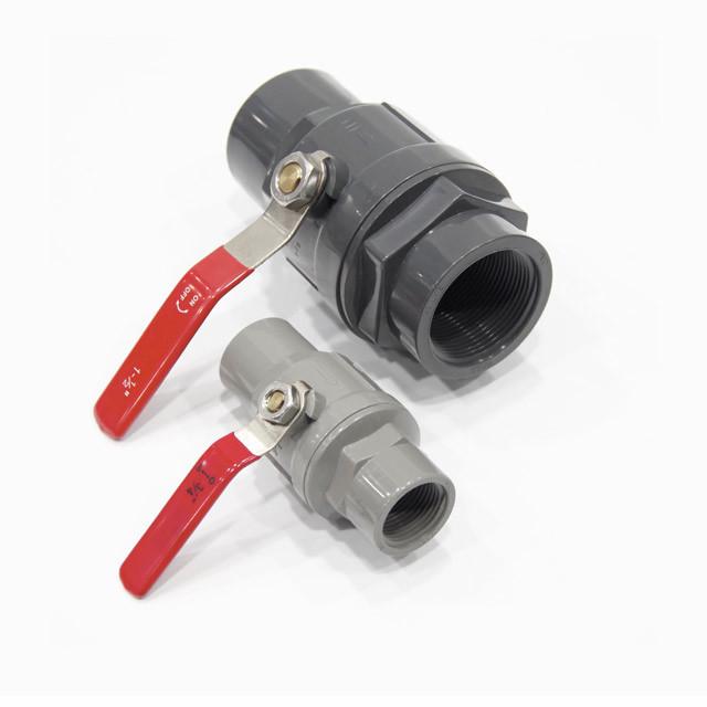 Factory Price Professional Hot Selling Plastic 1/2" -4" PVC Two Pieces Ball Valve
