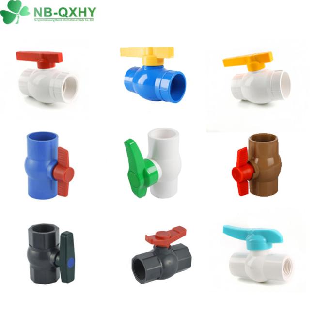 ABS Handle Stainless Steel Handle PVC Two Pieces Ball Valve