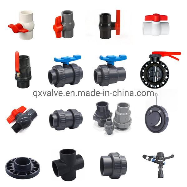 Grey Plastic New Material PVC Socket Ball Valve for Water Supply 6′ ′