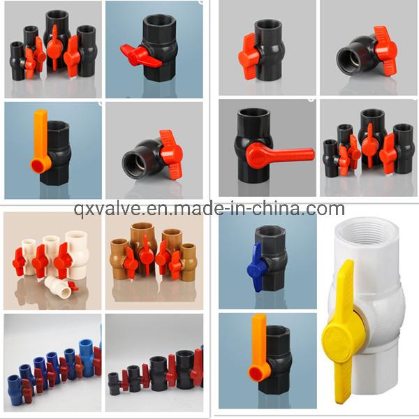 Grey Plastic New Material PVC Socket Ball Valve for Water Supply 6′ ′