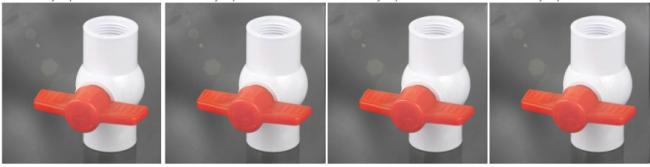 OEM PVC/Plastic Ball Valve 2 PCS Valve Hot in Indonesia