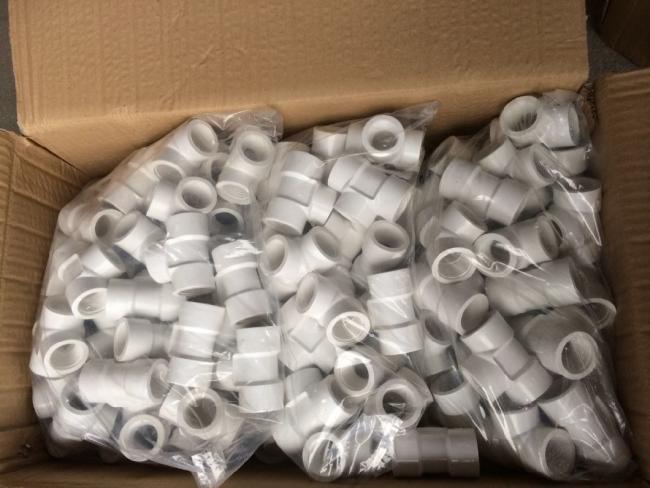 White Sch40 Plastic PVC Fitting Customized Color Accepted ANSI Standard