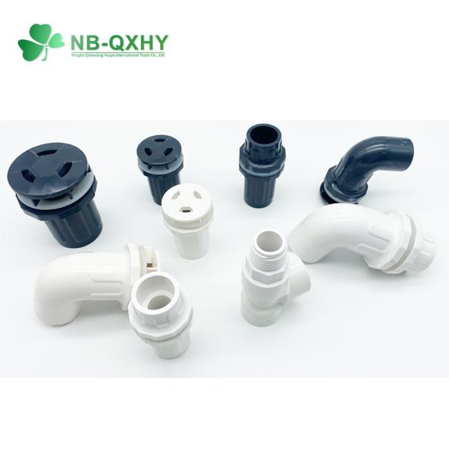 China Aquarium Air Tube Sewage Seafood Pool Bulkhead Fittings Connector